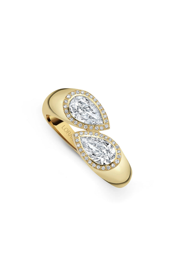 LORAIDA | TWIN PEAR DIAMOND RING